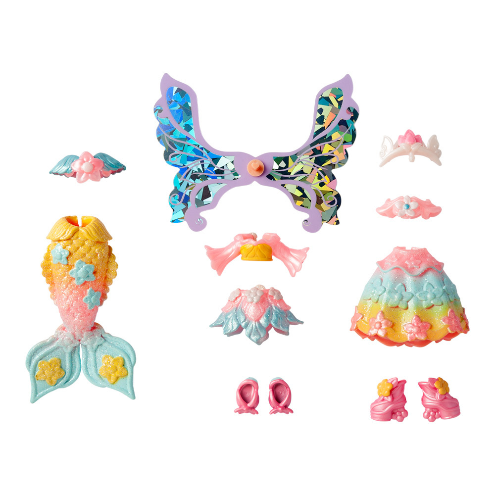 Kookyloos Zestaw Lalka Princess Rainbow Mermaid Fairytale Mix & Match ...